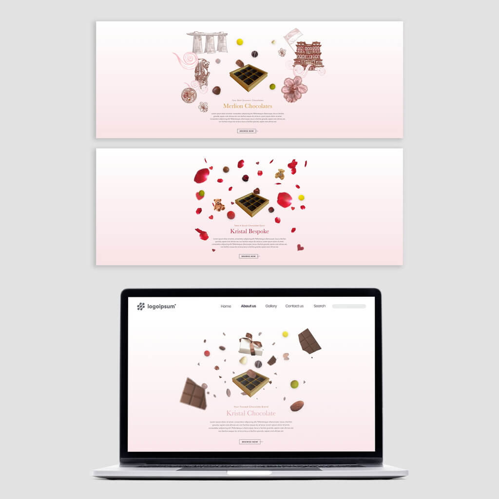 Kristal Chocolate - Website Banners - Corsiva Lab Singapore